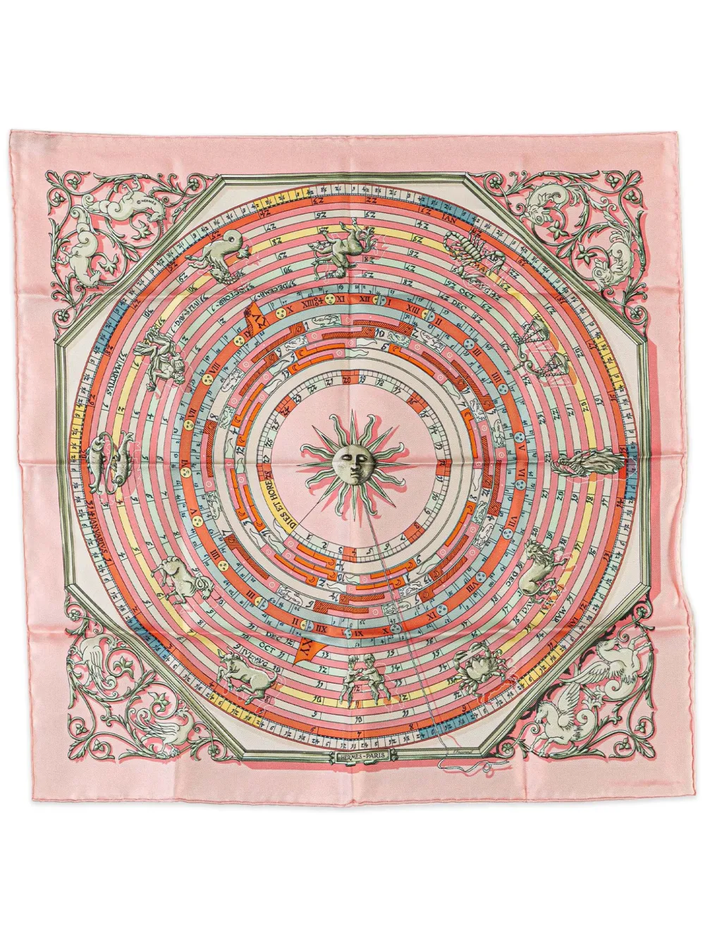 Hermès Pre-Owned Mascada 20th Century Astrologie Dies Et Hore Silk ...