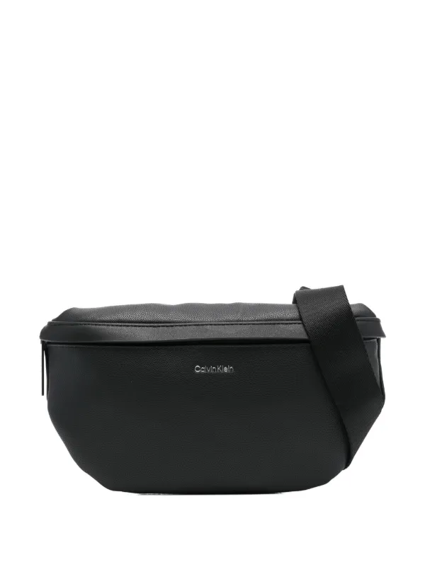 Calvin Klein logo lettering Belt Bag Black FARFETCH ID