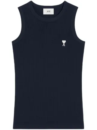 AMI Paris Ami De Coeur Tank Top | Blue | FARFETCH