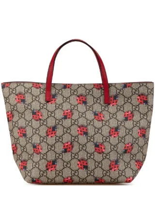 Gucci Pre-Owned 2016-2024 GG Supreme Childrens Ladybug Tote Bag | Brown ...