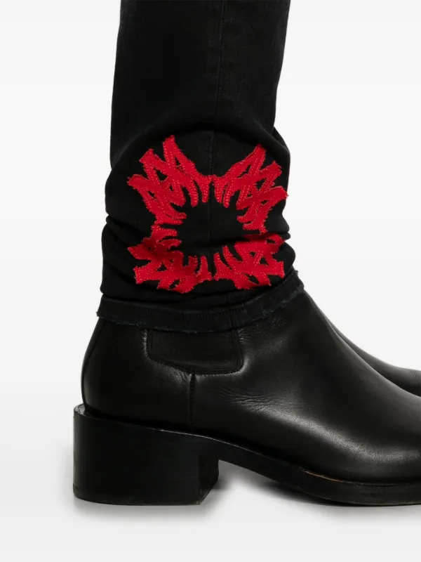 AMIRI MA Quad-appliqué Skinny Jeans | Black | FARFETCH AMIRI MA Quad-appliqué Skinny Jeans | Black | FARFETCH
