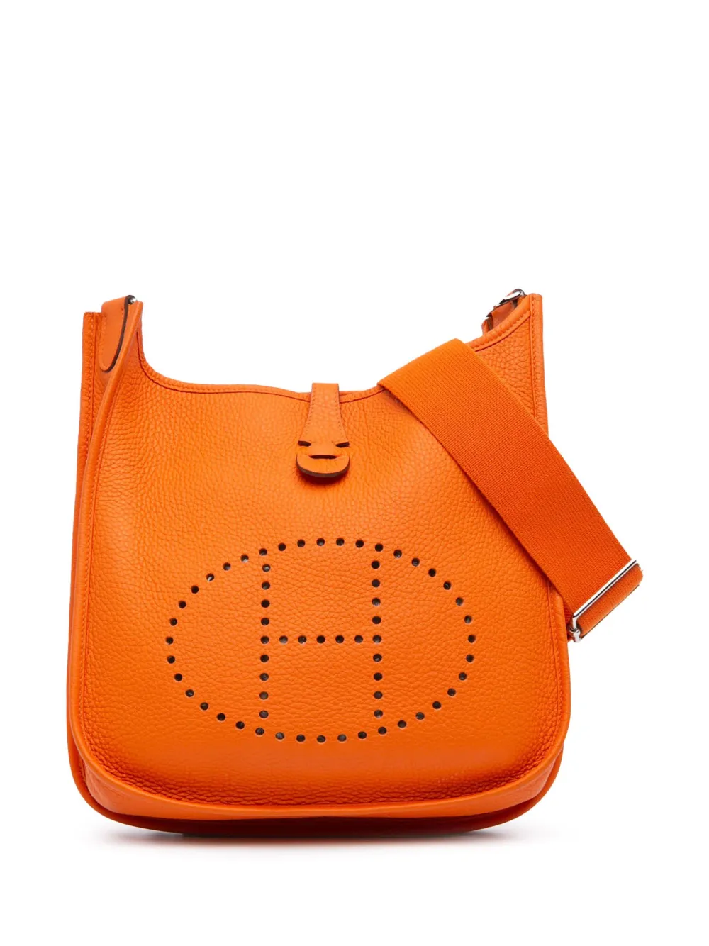 Hermès Pre-Owned 2010 Clemence Evelyne III PM Crossbody Bag | Orange ...