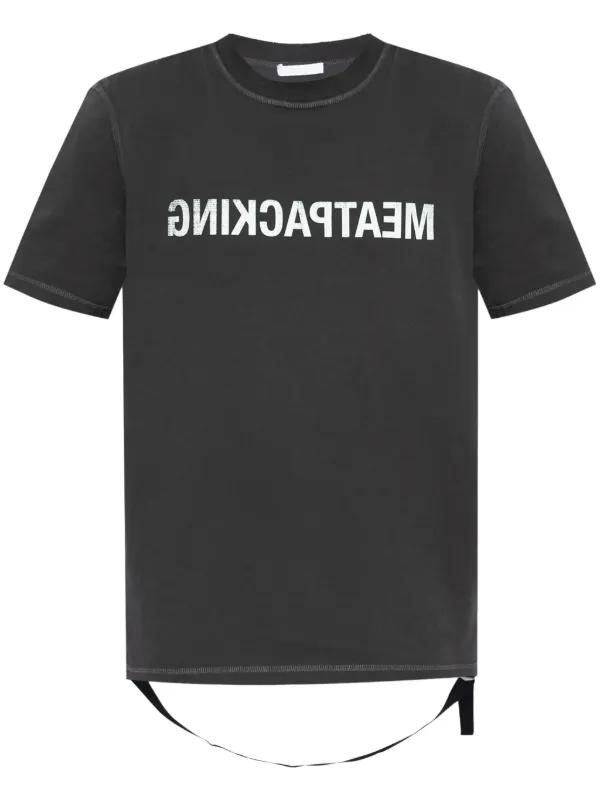 Helmut Lang logo print T shirt men Cotton L Black