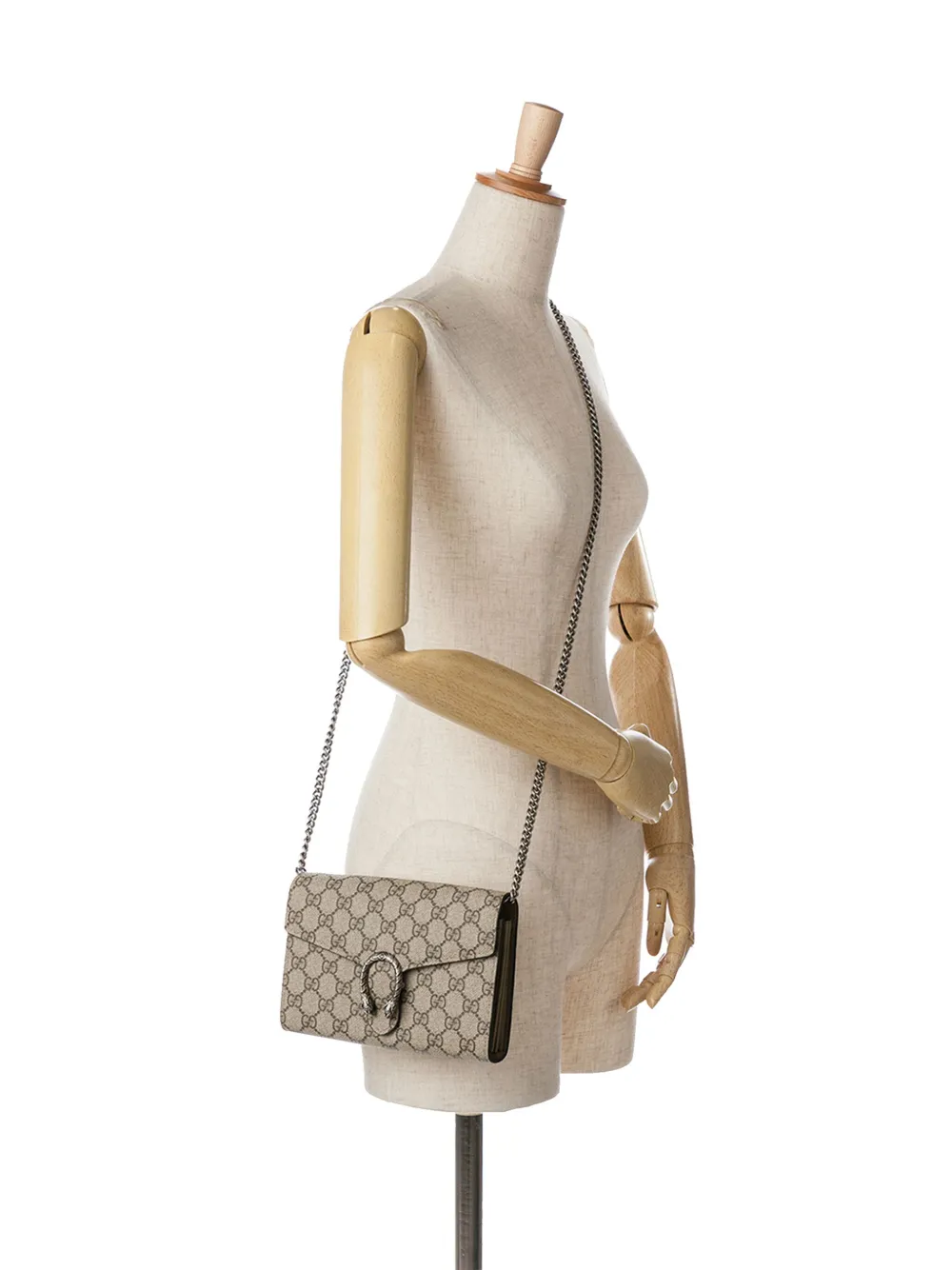 Gucci Pre-Owned 2015 GG Supreme Dionysus Chain Wallet Crossbody Bag ...