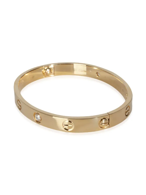 Cartier Pre owned 18kt Yellow Gold Love Diamond Bracelet