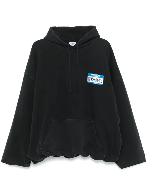 VETEMENTS プリント パーカー | ブラック | FARFETCH JP VETEMENTS プリント パーカー | ブラック | FARFETCH JP