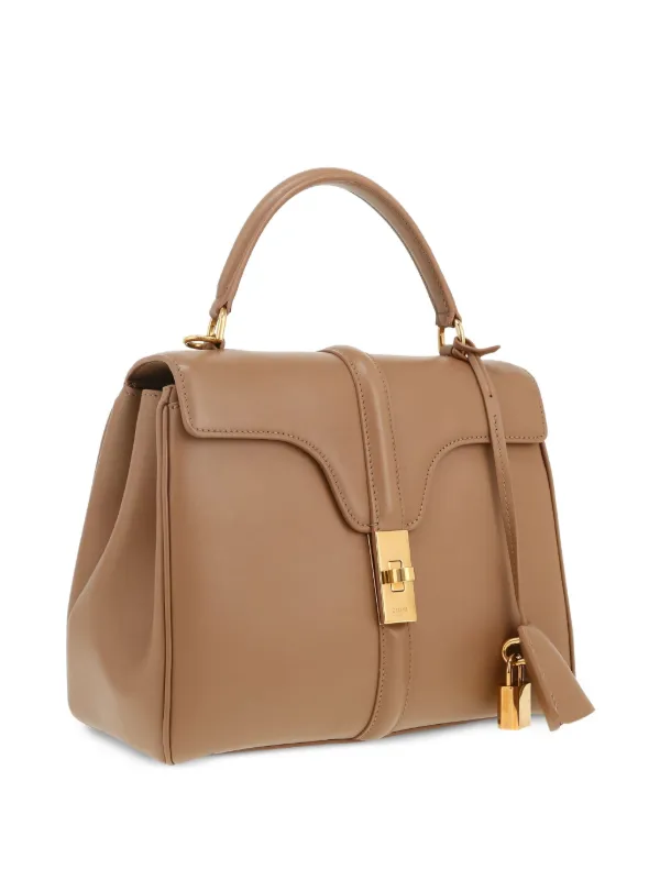 Celine Pre Owned 2020s small 16 small satchel bag women Calf Leather One Size Neutrals
