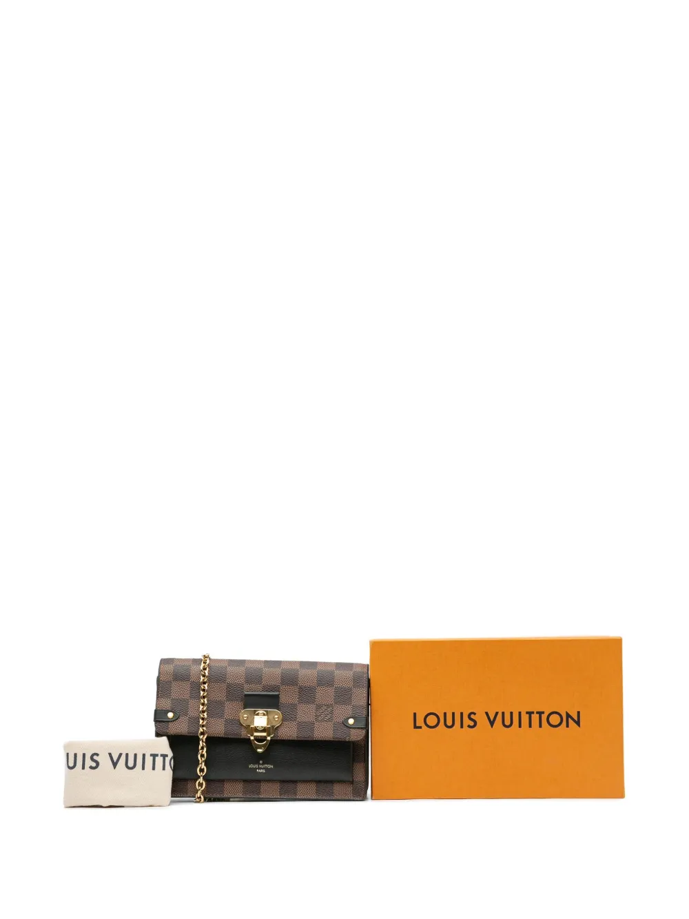 Louis Vuitton Pre-Owned 2021-present Damier Ebene Vavin Wallet On Chain ...