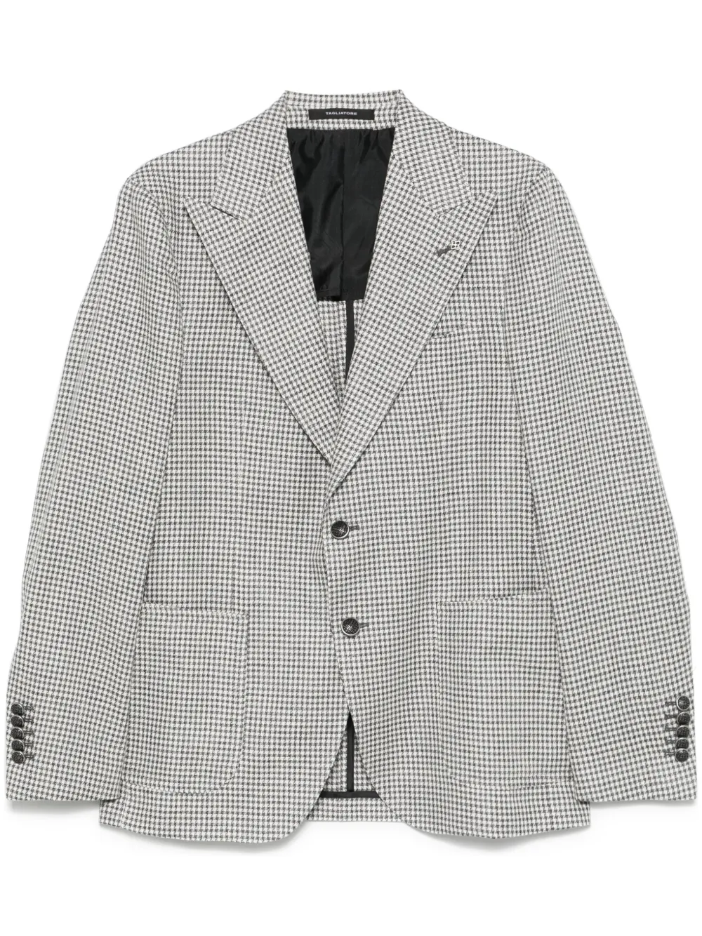 Tagliatore houndstooth-pattern Blazer | White | FARFETCH
