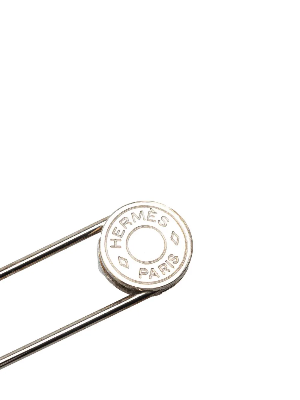 Hermès Pre-Owned 20th Century Silver Clou De Selle Safety Pin Costume ...