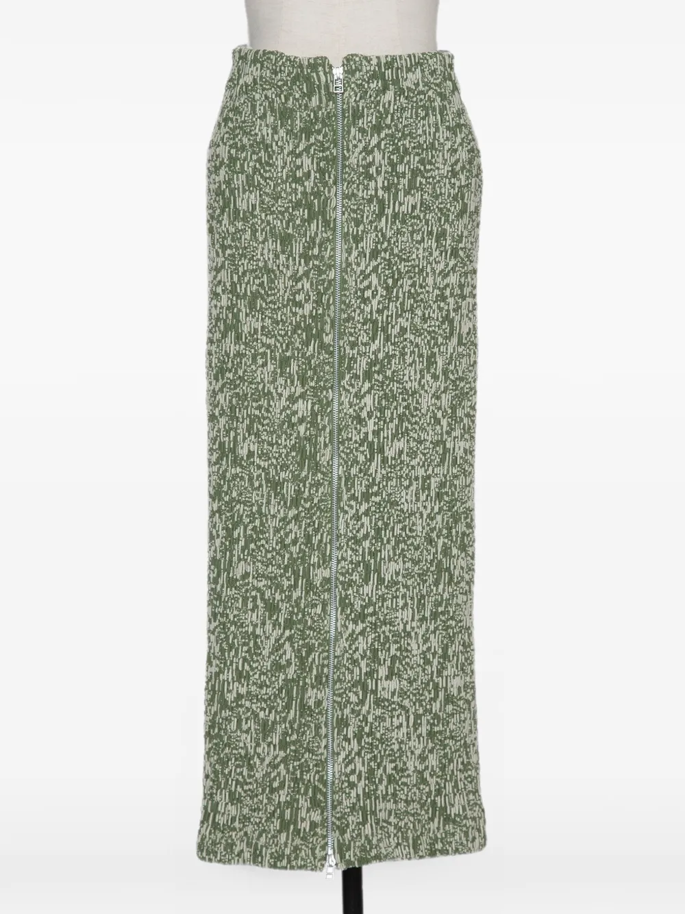 Muller Of Yoshiokubo zip-fastening textured-finish Midi Skirt | Green ...