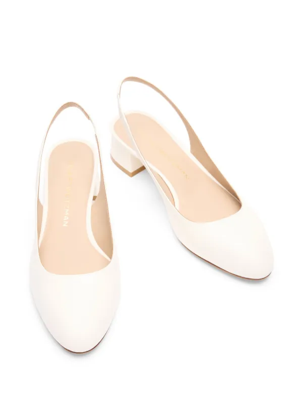Stuart Weitzman 35mm Vivienne Pumps | White | FARFETCH