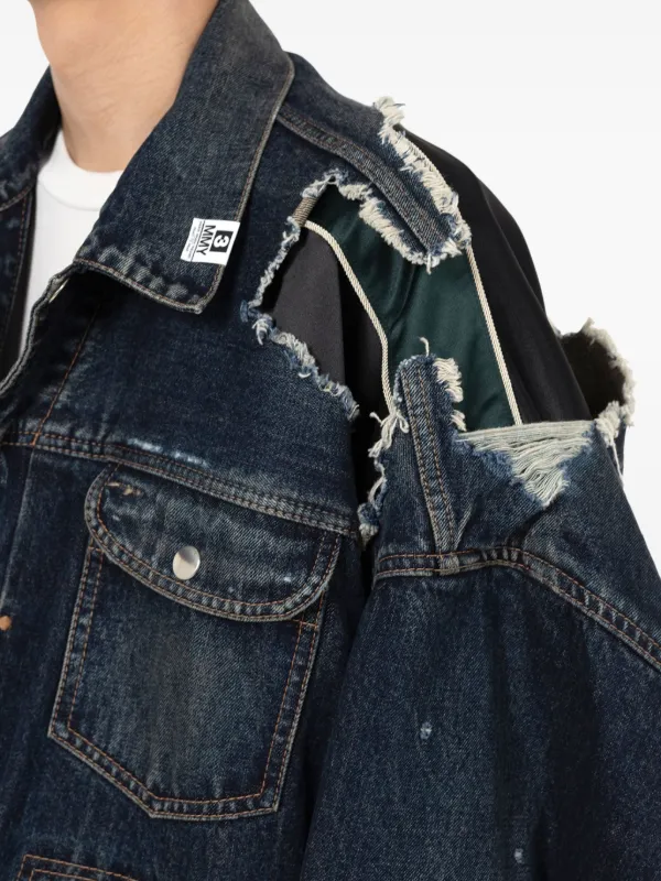 Maison MIHARA YASUHIRO Layered Denim Jacket | Blue | FARFETCH Maison MIHARA YASUHIRO Layered Denim Jacket | Blue | FARFETCH