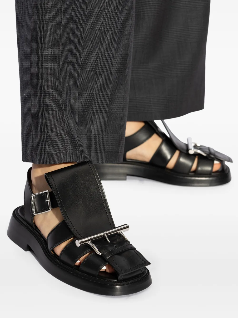 Alexander McQueen Leather Sandals | Black | FARFETCH Alexander McQueen Leather Sandals | Black | FARFETCH