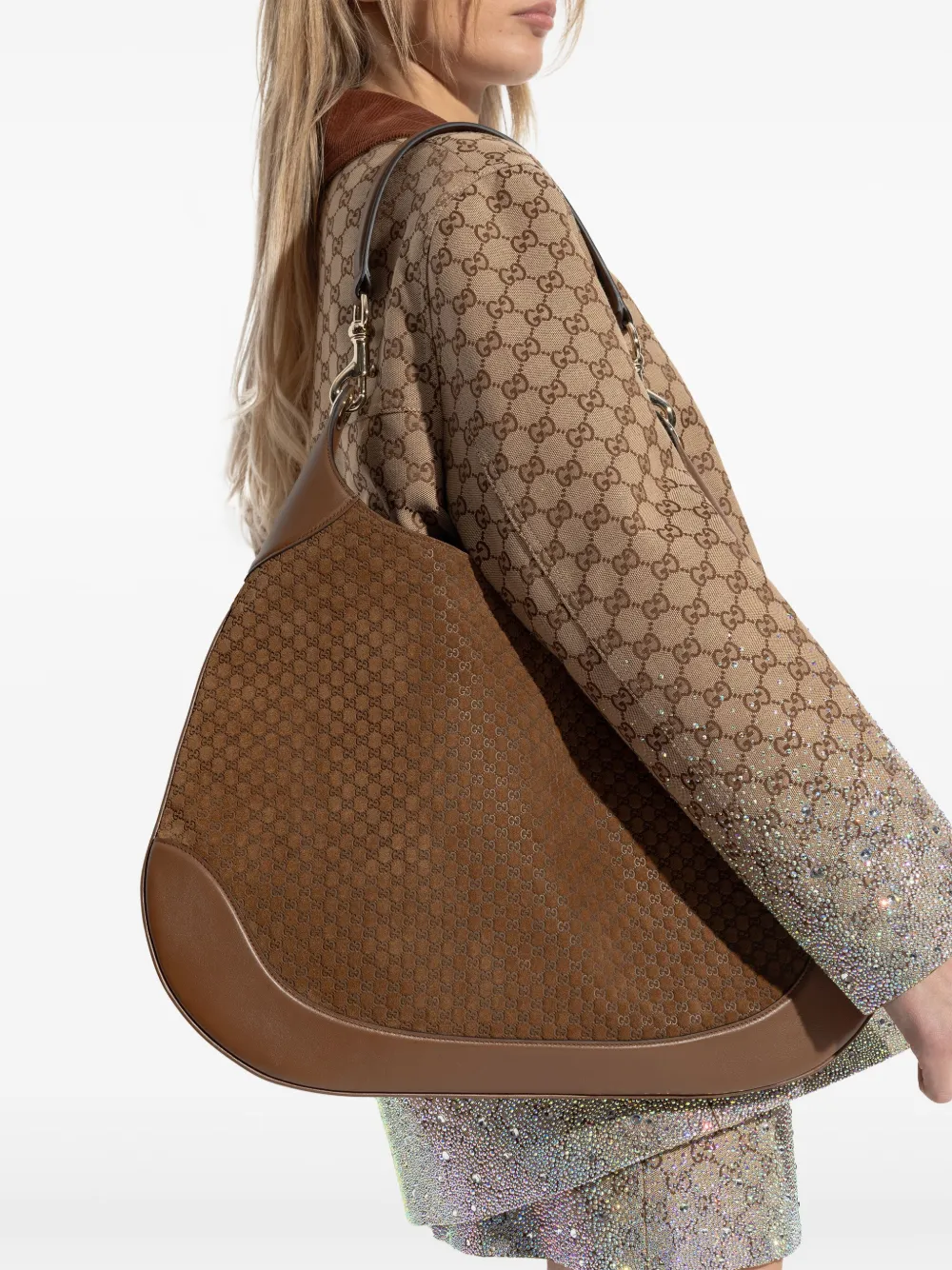 Gucci Medium Gucci B Bag | Brown | FARFETCH HK