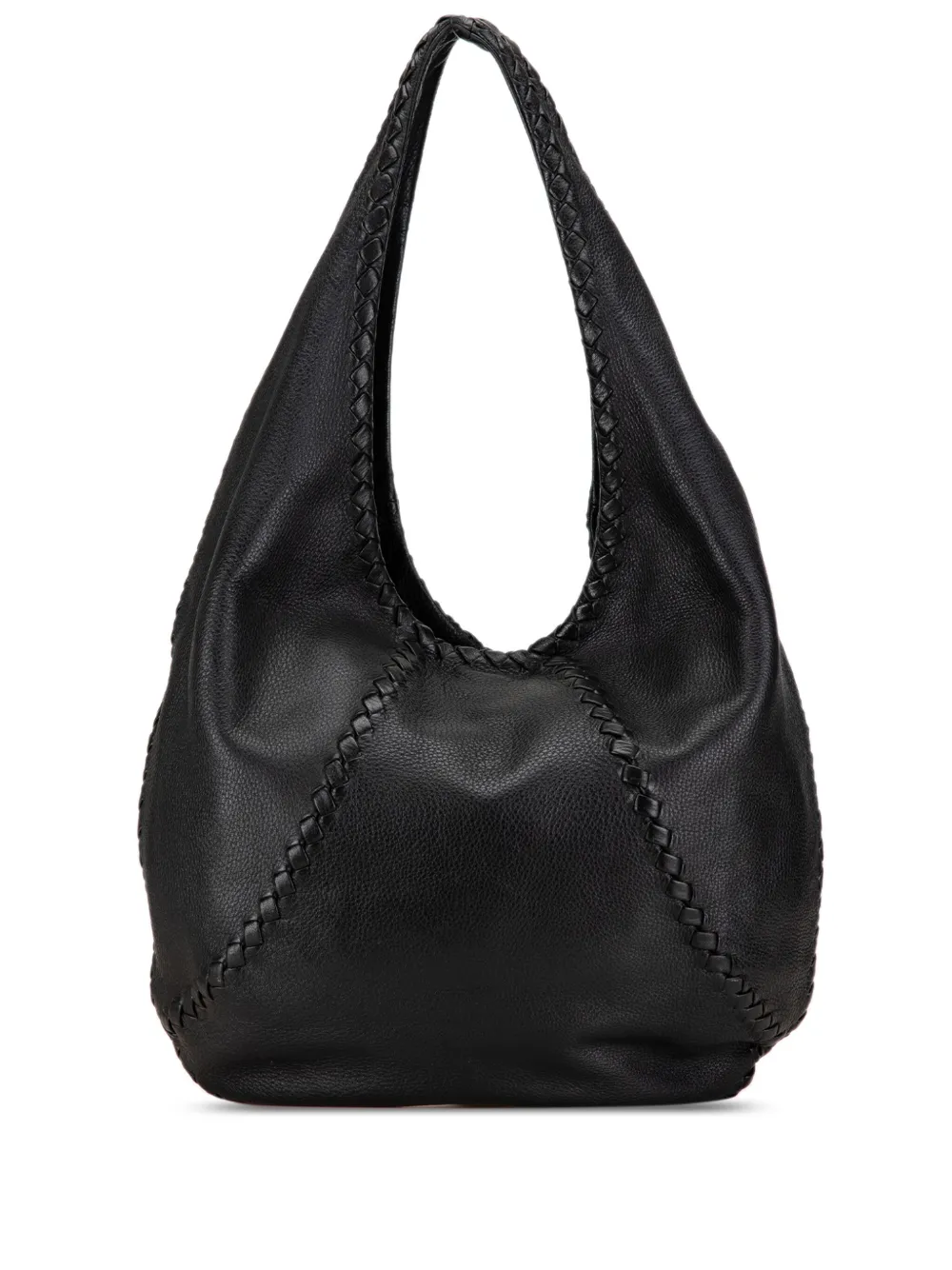 Bottega Veneta Pre-Owned 2008 Large Cervo Baseball Hobo Bag | Black ...