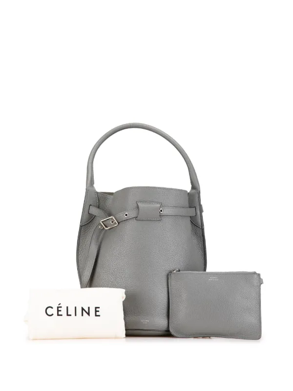 Celine Pre Owned 2018 Leather Big Bag bucket bag women Leather One Size Grey