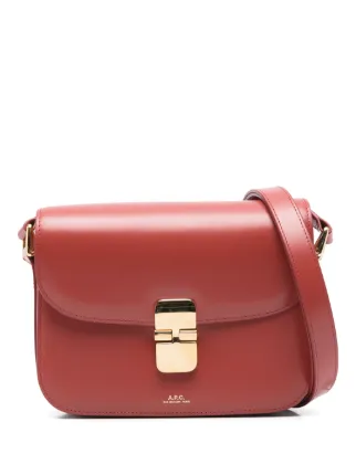 A.P.C. Grace Shoulder Bag | Red | FARFETCH CA