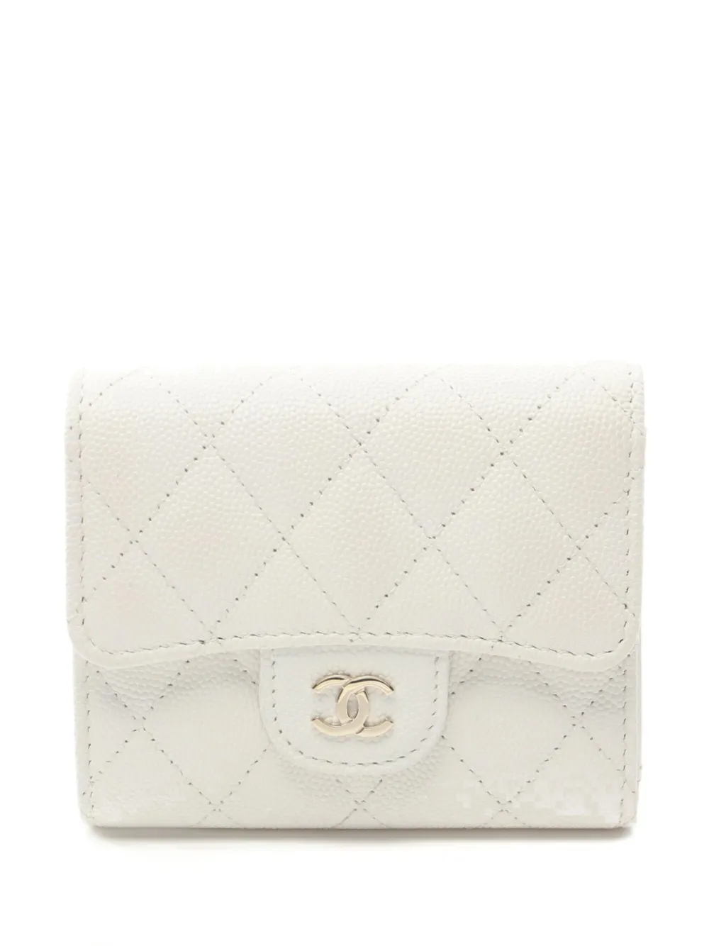 CHANEL Pre-Owned 2021 CC diamond-quilted Wallet | White | FARFETCH