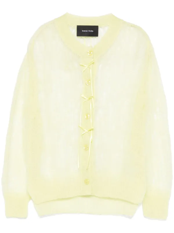 Simone Rocha リボンディテール カーディガン | グリーン Simone Rocha リボンディテール カーディガン | グリーン