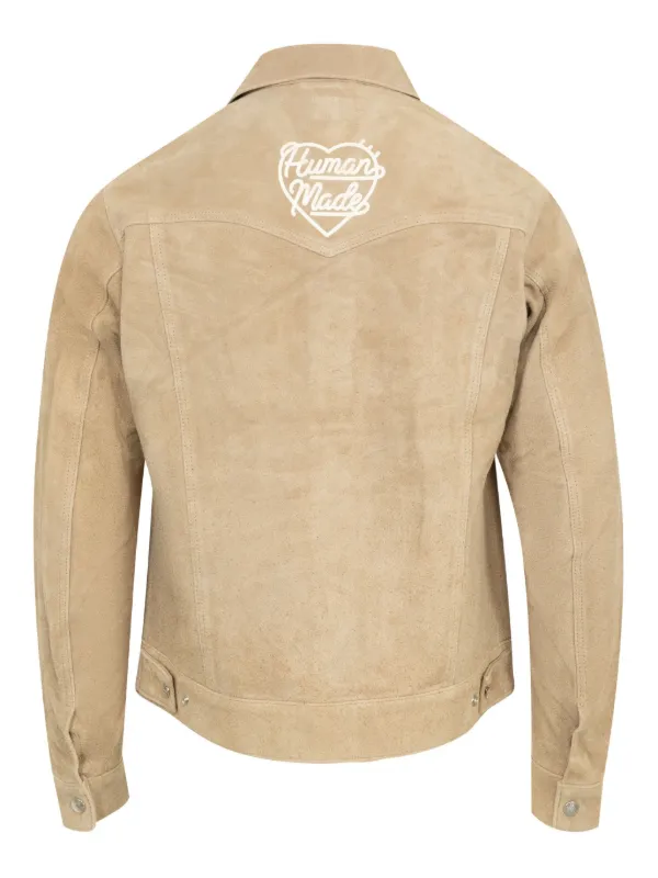 Human Made Logo Suede Jacket | Neutrals | FARFETCH Human Made Logo Suede Jacket | Neutrals | FARFETCH