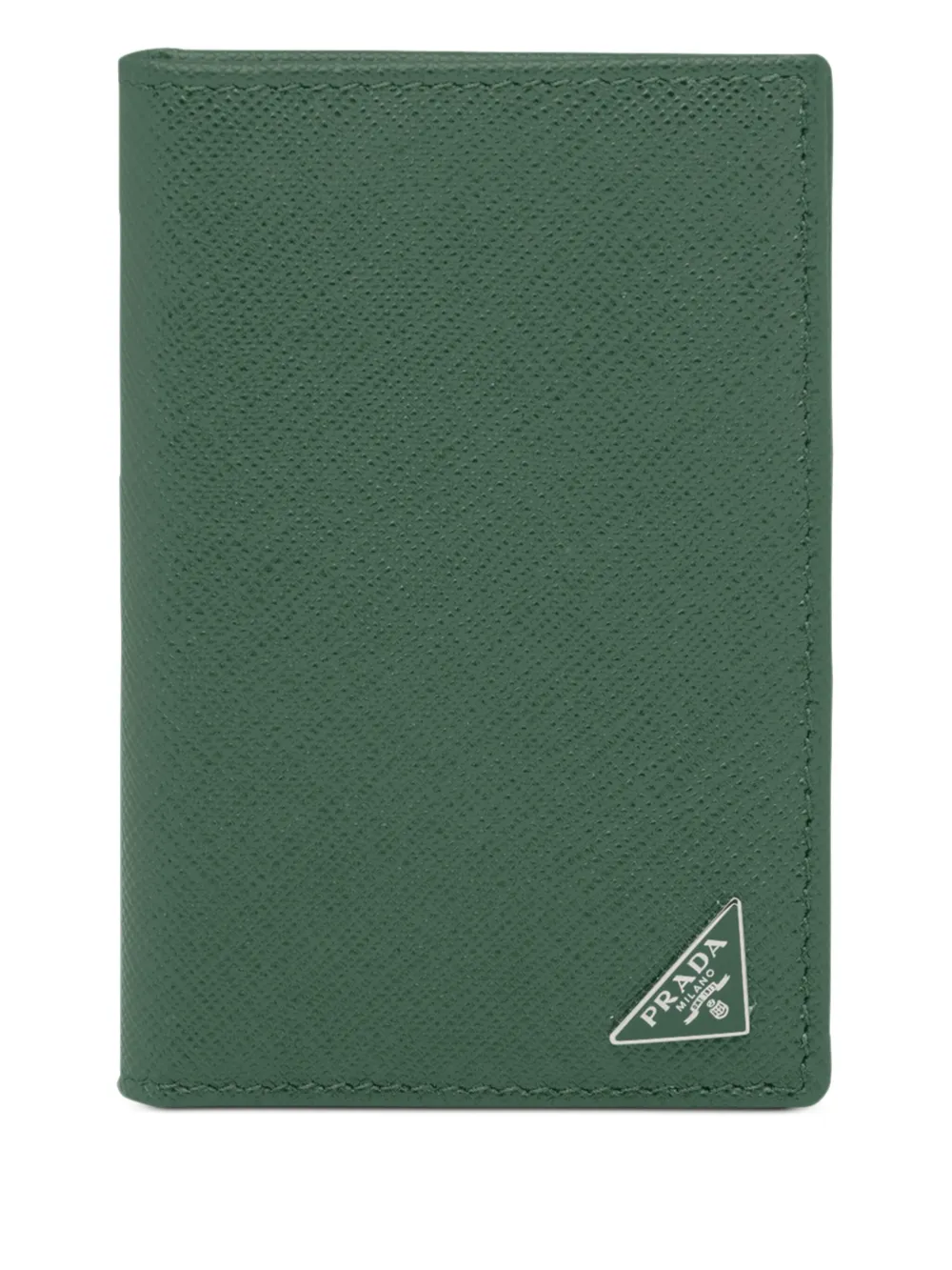 Prada Triangle Logo Cardholder | Green | FARFETCH UK