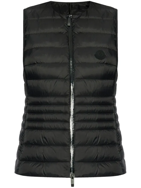 Womens black moncler gilet store