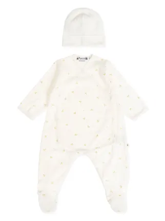 Bonpoint logo-print Babygrow | White | FARFETCH