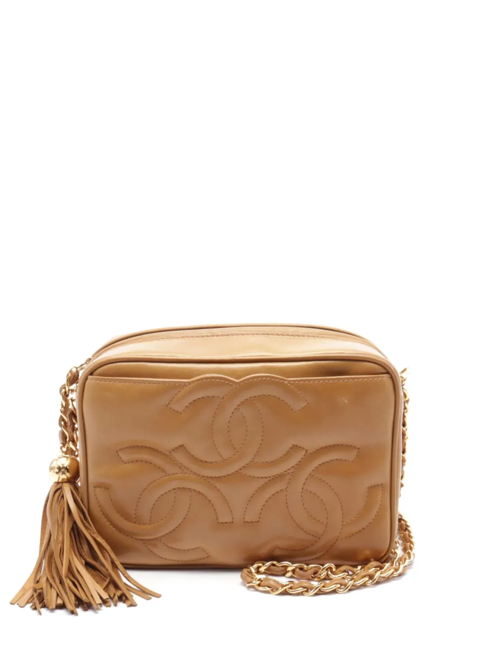CHANEL Pre-Owned 1994-1996 Triple CC Cross Body Bag | Brown | FARFETCH