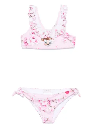 Monnalisa x Disney Bambi-print Bikini | Pink | FARFETCH