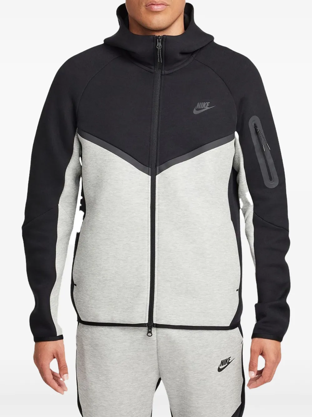 Nike Tech Windrunner Black Dark Heather Grey Jacket Black FARFETCH Nike Tech Windrunner Black Dark Heather Grey Jacket Black FARFETCH