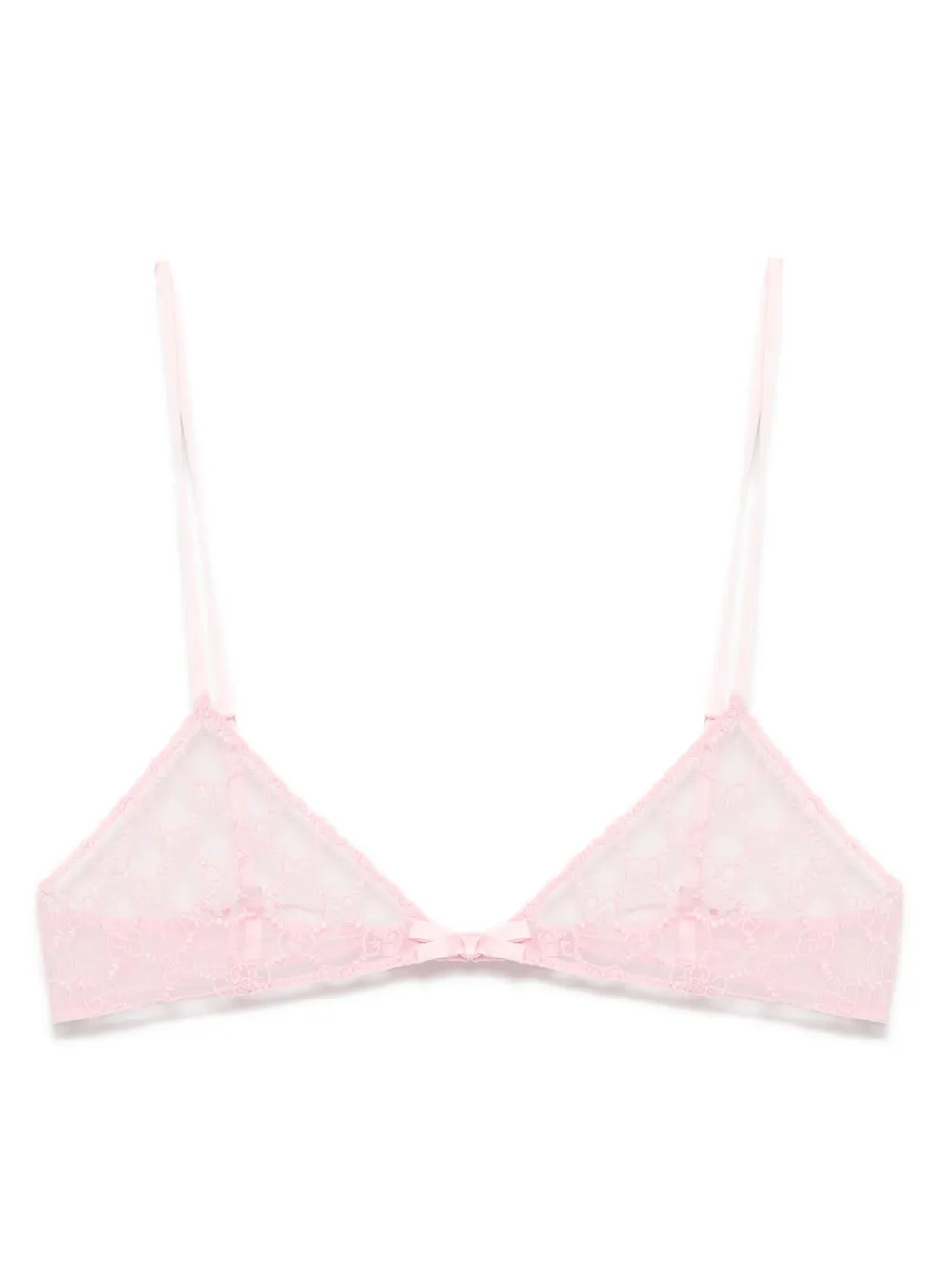 Gucci GG-motif Lace Bra | Pink | FARFETCH UK