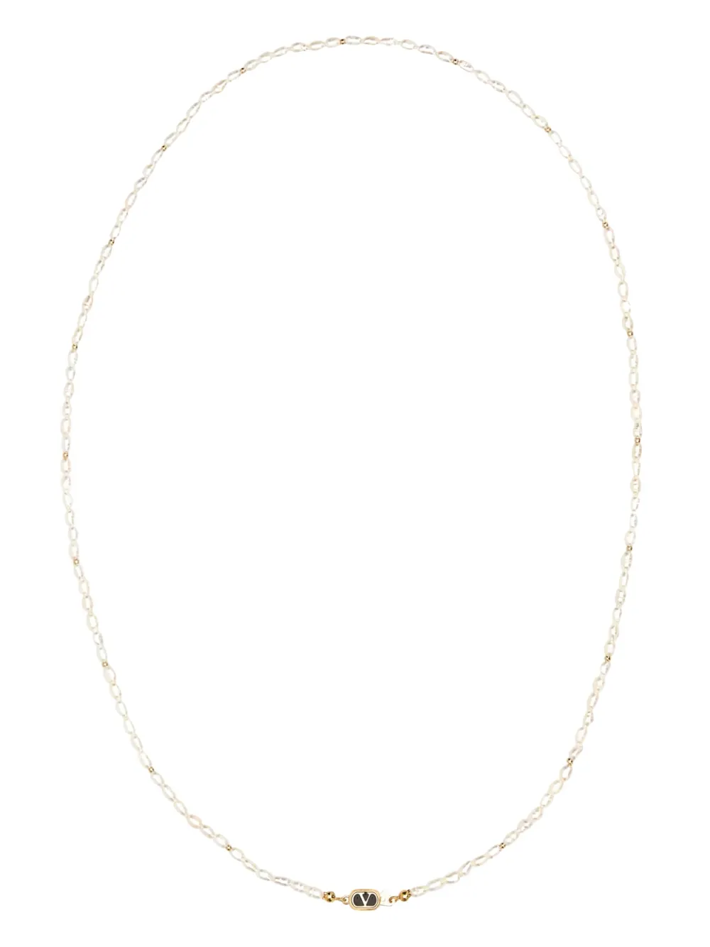 Valentino Garavani Ovalette Pearls Necklace | Neutrals | FARFETCH HK