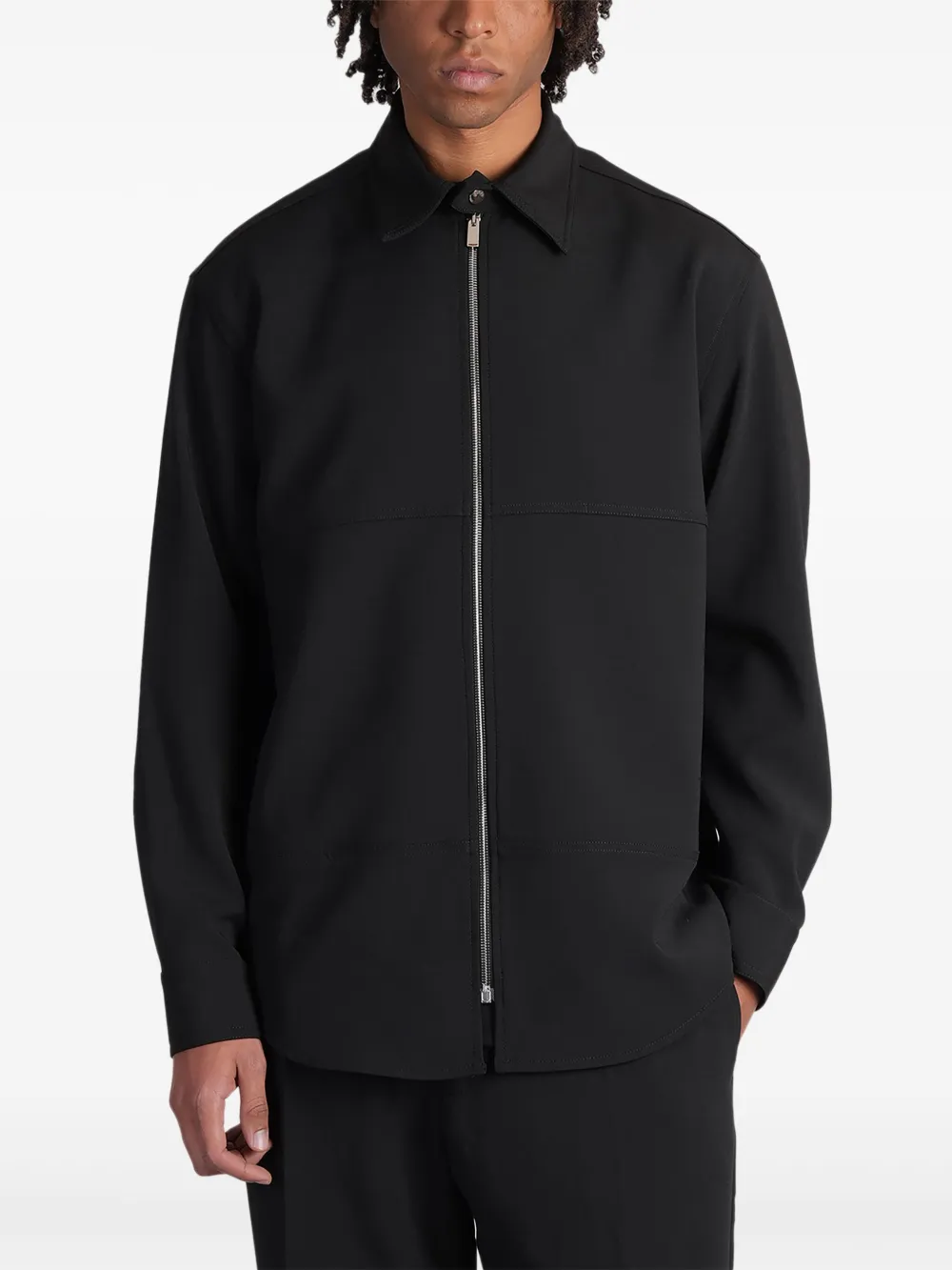 Rhun zip-fastened Shirt Jacket | Black | FARFETCH UK