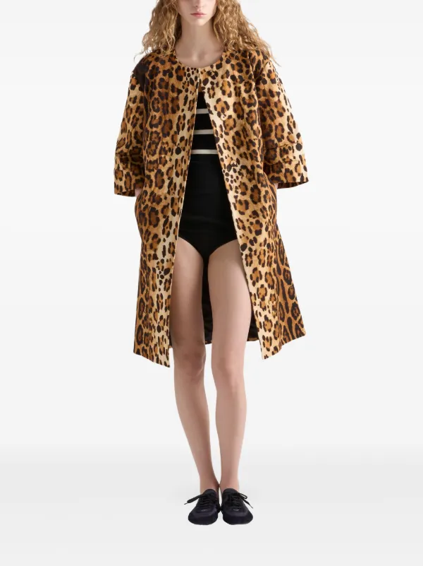Prada animal-print Coat | Brown | FARFETCH Prada animal-print Coat | Brown | FARFETCH