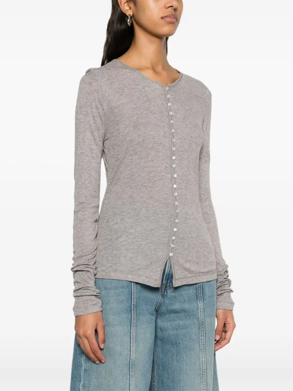By Malene Birger Janes Top | Grey | FARFETCH By Malene Birger Janes Top | Grey | FARFETCH