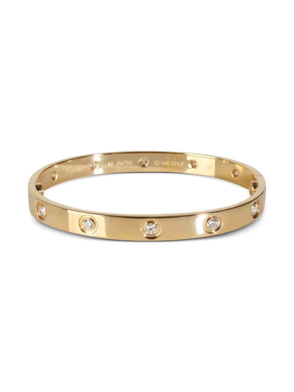 Cartier pre-owned 18K Yellow Gold Love Diamond Bracelet | Yellow ...