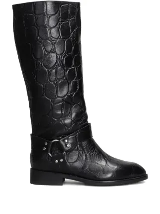 Gold & Rouge Lulu Leather Boots | Black | FARFETCH