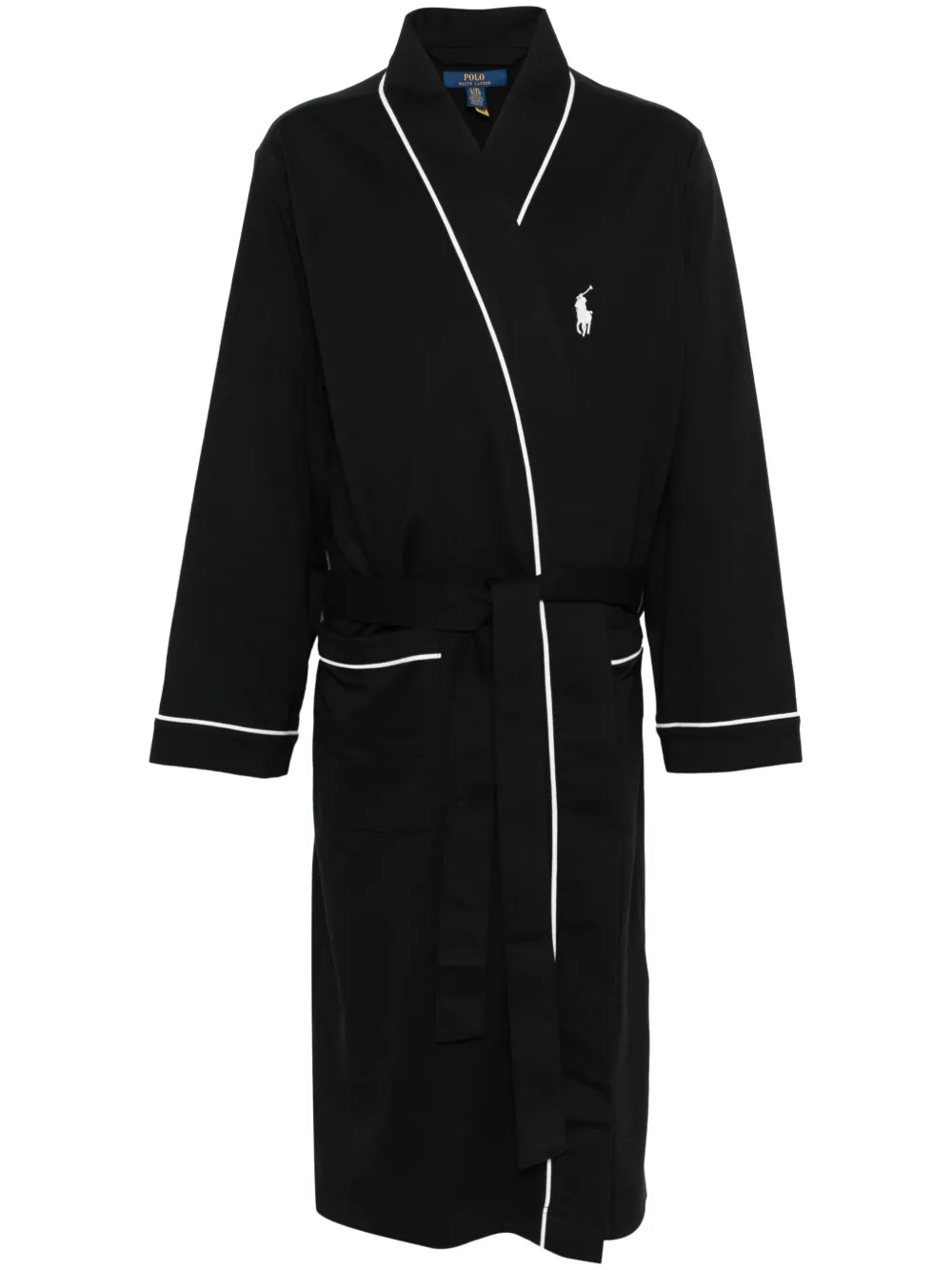 Polo Ralph Lauren Polo-Pony-motif Bath Robe | Black | FARFETCH UK