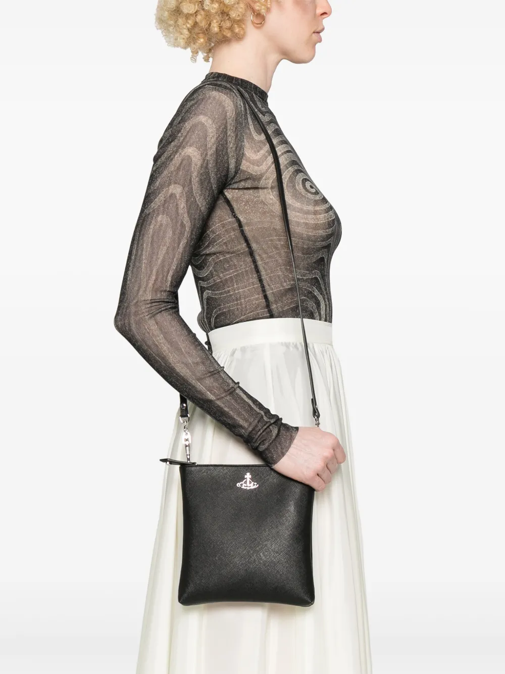 Vivienne Westwood Squire Square Cross Body Bag | Black | FARFETCH AO