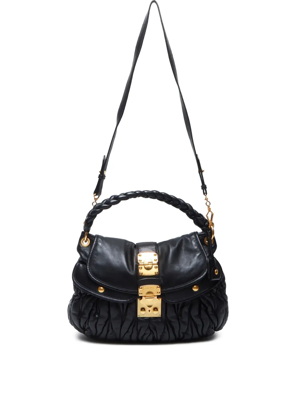 Miu Miu Pre-Owned 2000s Coffer Shoulder Bag | Black | FARFETCH