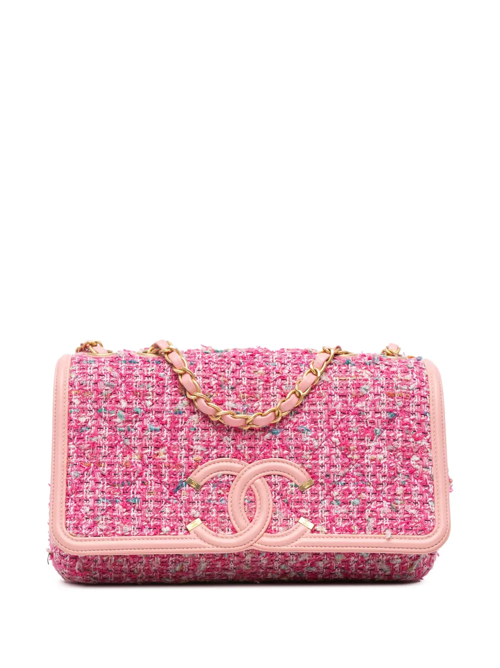 CHANEL Pre-Owned Bolsa De Hombro Medium Tweed CC Filigree Flap 2019 ...