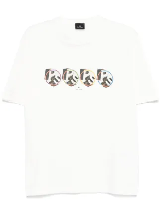 PS Paul Smith PS circle-logo-print T-shirt | White | FARFETCH