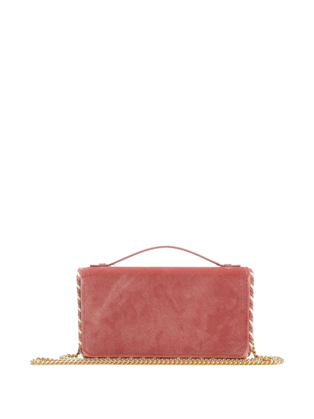 Valentino Garavani VLogo Signature Velvet Chain Wallet | Pink | FARFETCH SA