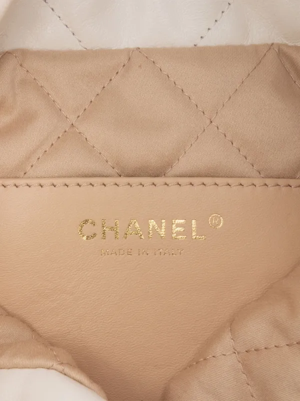 CHANEL Pre-Owned 2021-2024 ミニ シャイニーカーフ 22 ホーボー CHANEL Pre-Owned 2021-2024 ミニ シャイニーカーフ 22 ホーボー