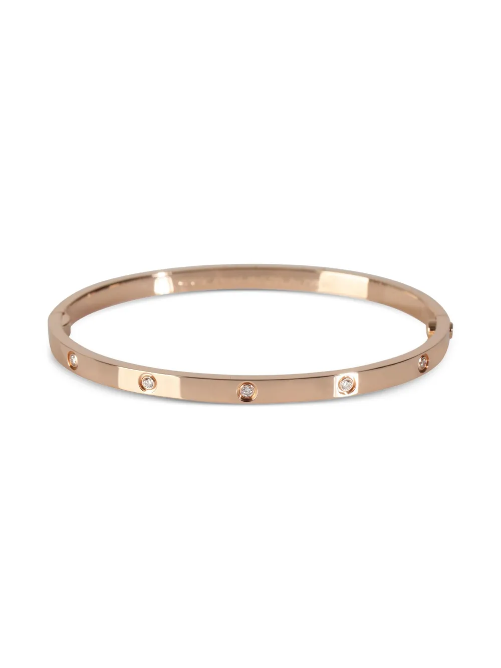 Cartier Brazalete Love Pequeño En Oro Rosa De 18kt Con Diamantes ...