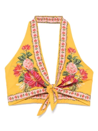 FARM Rio Spring Awakening Top | Yellow | FARFETCH