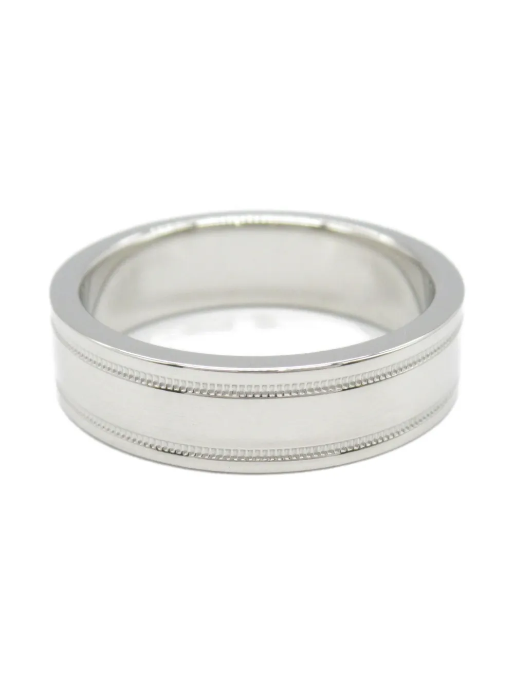 Tiffany & Co. Pre-Owned 2010s Platinum Double Milgrain Ring | Silver ...