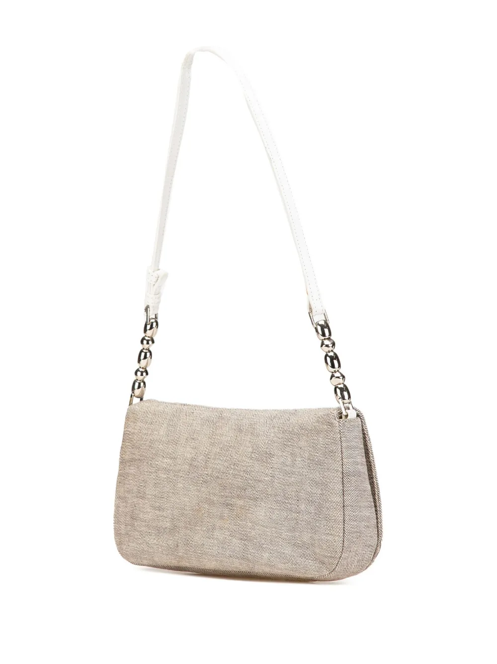 Christian Dior Pre-Owned 2000 Denim Malice Flap Shoulder Bag | Grey ...