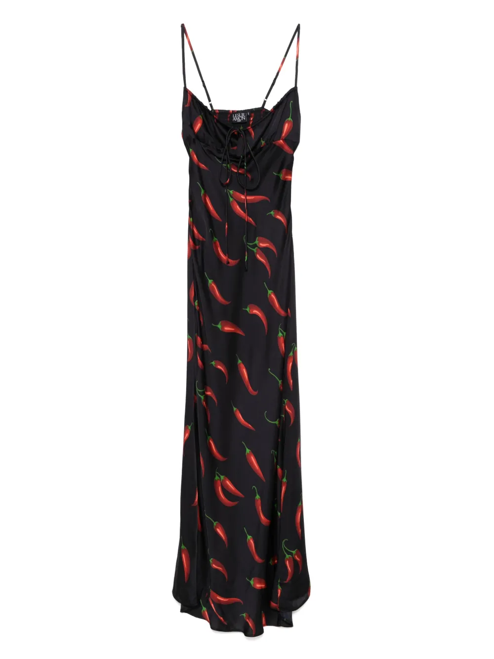 Leslie Amon chilli-print Maxi Dress | Blue | FARFETCH UK